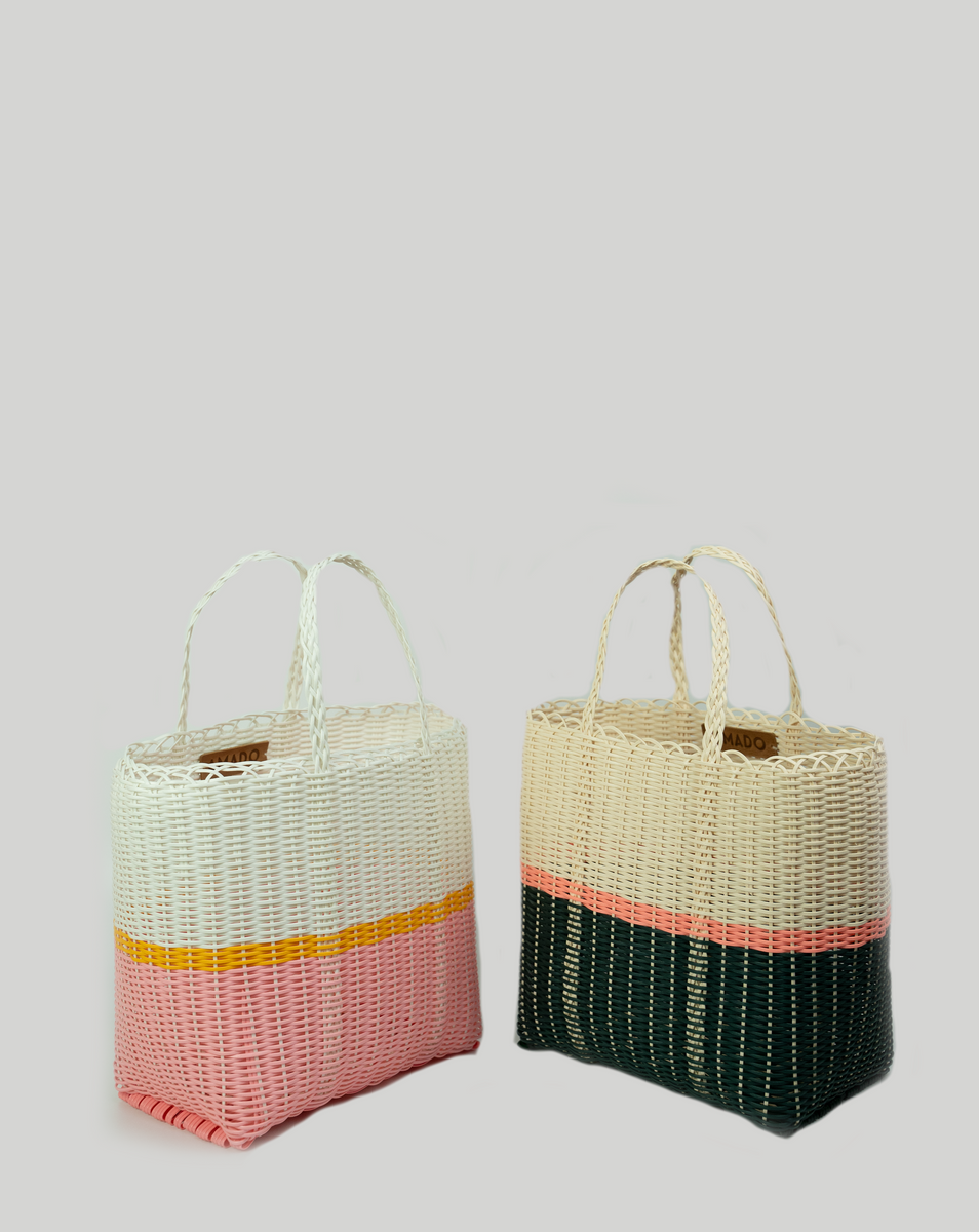 Small Tricolor Canasta Tote – Amado Collection
